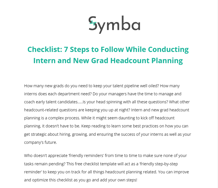 Thank You | Intern and New Grad Headcount Planning